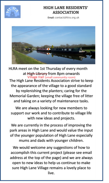 Home - High Lane Residents' Association